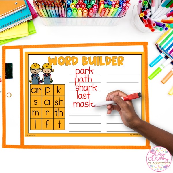 Word Builder Mats | Decodable R Controlled Vowels - Stay Classy Classrooms