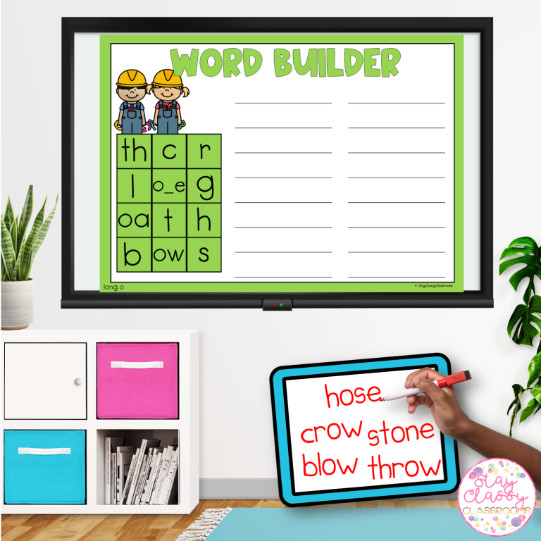 Word Builder Mats | Decodable Long Vowel Words - Stay Classy Classrooms