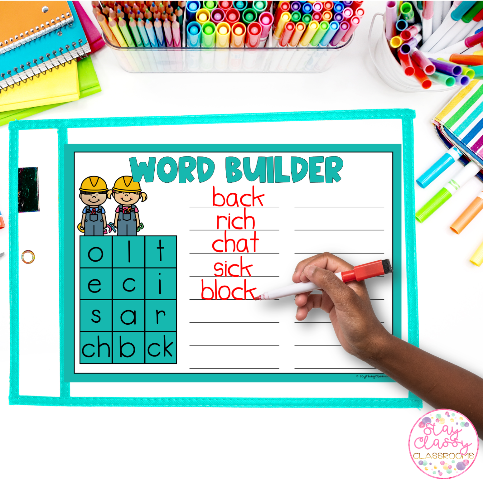Word Builder Mats | Decodable Digraph Words - Stay Classy Classrooms