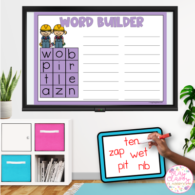 Word Builder Mats | Decodable CVC Words - Stay Classy Classrooms