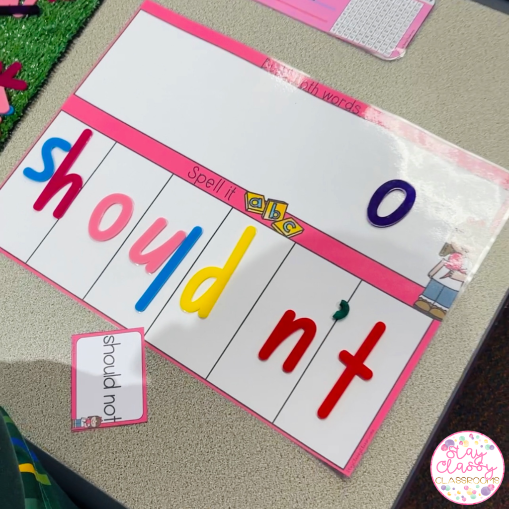 Contractions Build a Word Pack - Stay Classy Classrooms