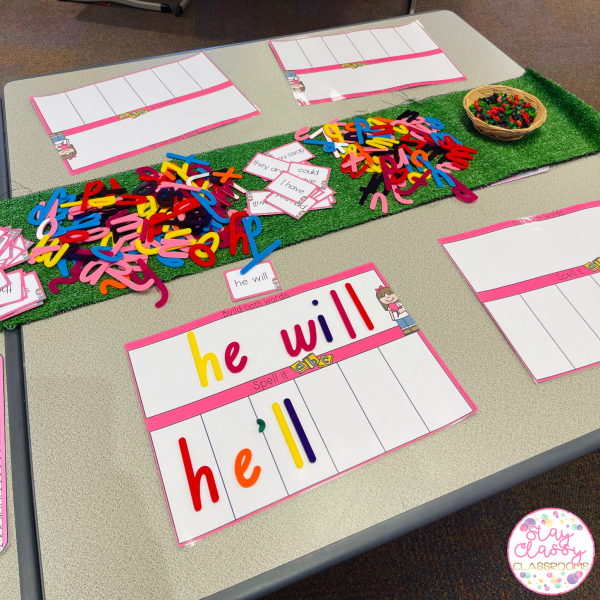 Contractions Build a Word Pack - Stay Classy Classrooms