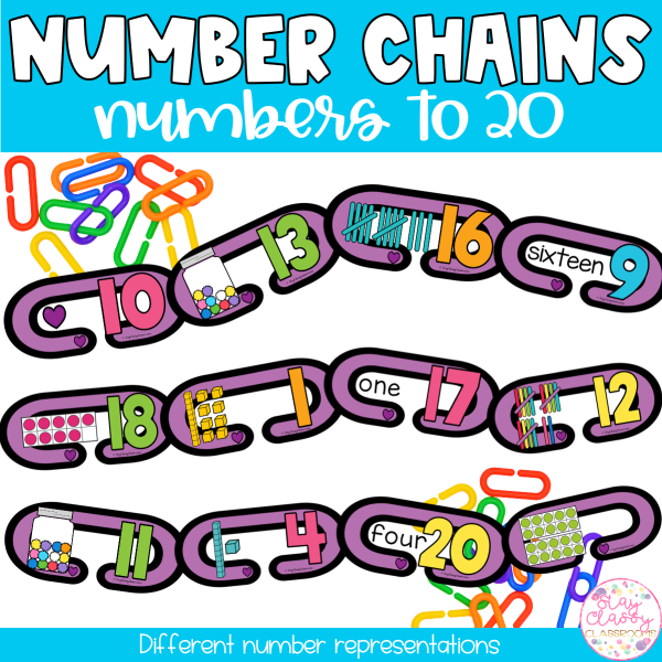 Number Chains | BUNDLE - Stay Classy Classrooms