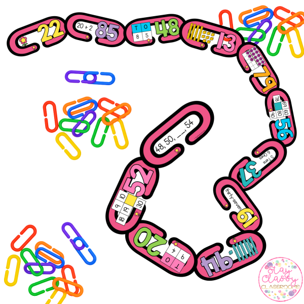 Number Chains | Numbers to 100 - Stay Classy Classrooms
