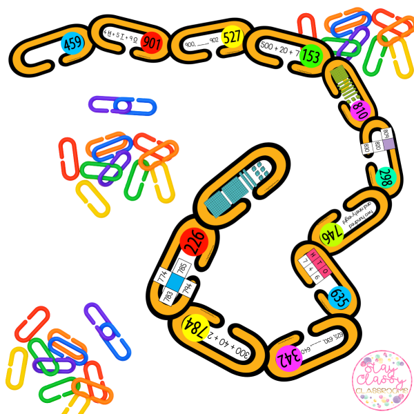 Number Chains | Numbers to 1000 - Stay Classy Classrooms