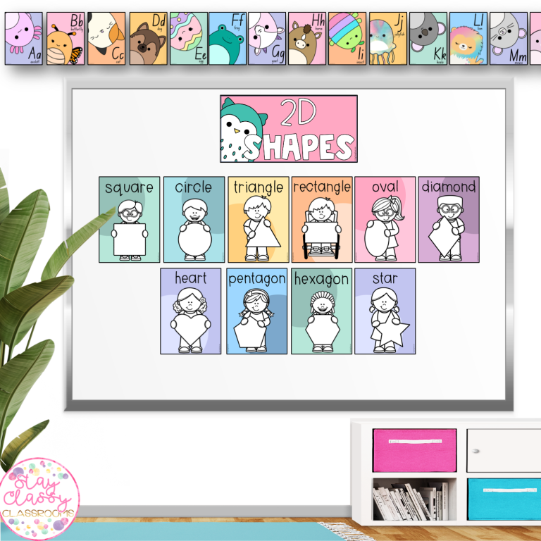 SQUISHIES 2D Shape Posters | Classroom Decor | Pastel - Stay Classy ...