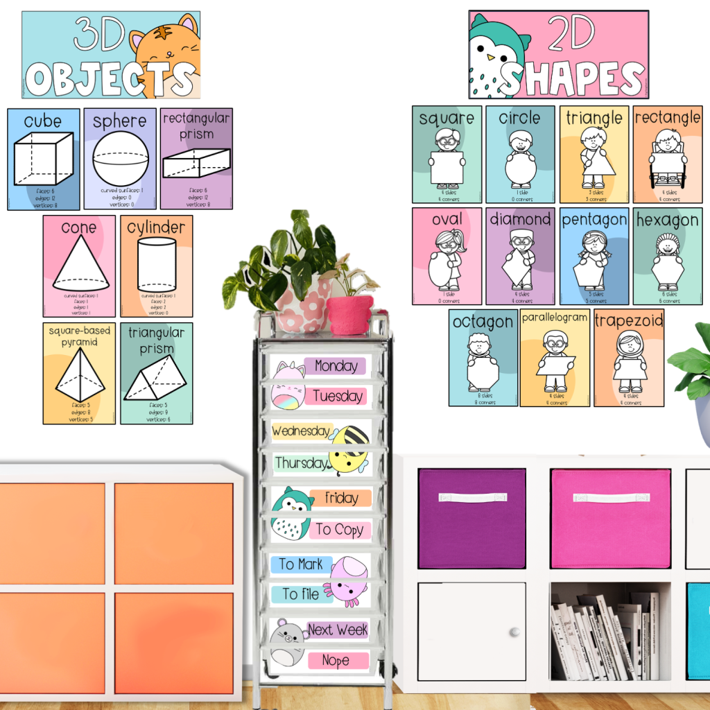 SQUISHIES 2D Shape Posters | Classroom Decor | Pastel - Stay Classy ...