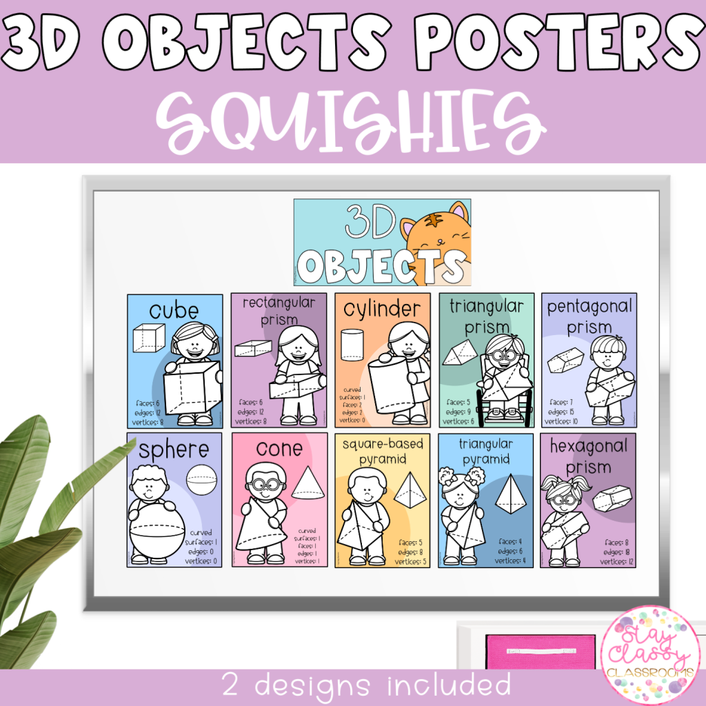 SQUISHIES 3D Object Posters | Classroom Decor | Pastel - Stay Classy ...