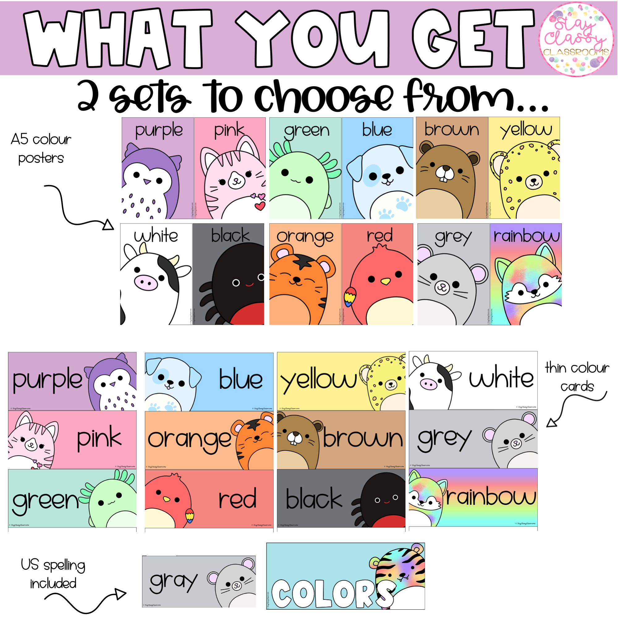 Colour Posters | SQUISHIES - Stay Classy Classrooms