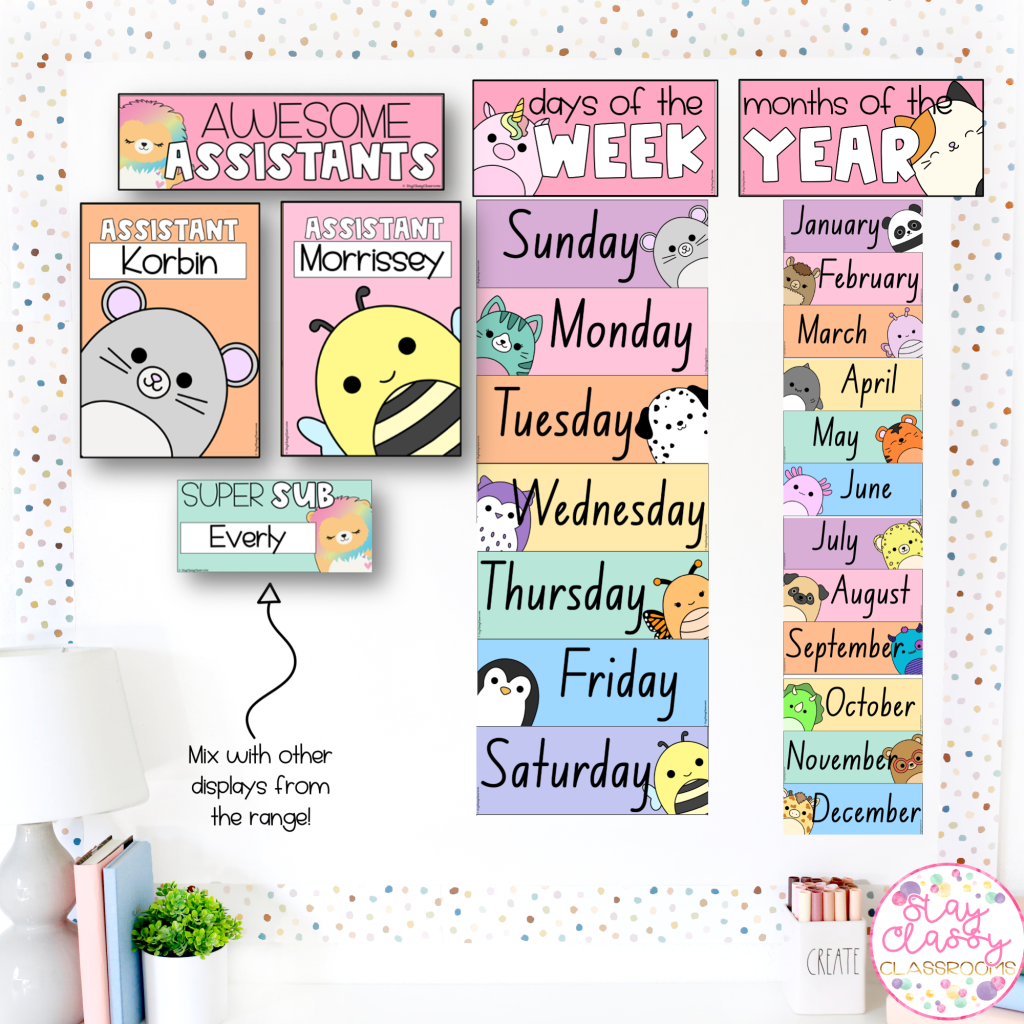 Days & Months Display | SQUISHIES | All Australian State Fonts - Stay ...