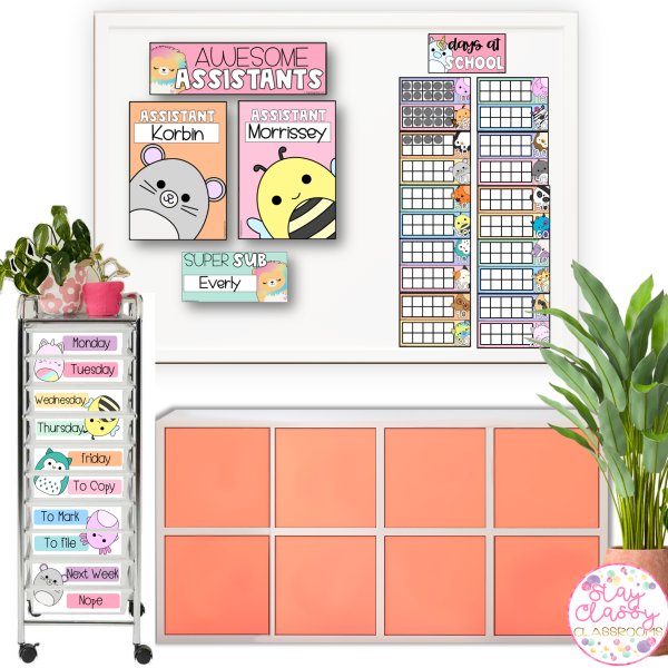 Teacher Trolley Labels | 10 Drawer Cart Labels | SQUISHIES | Editable ...