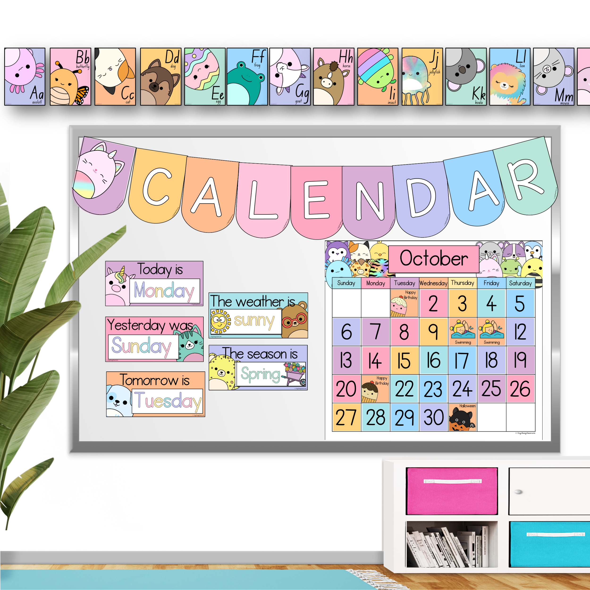 Classroom Calendar, Weather Display & Flip Calendar | Editable ...