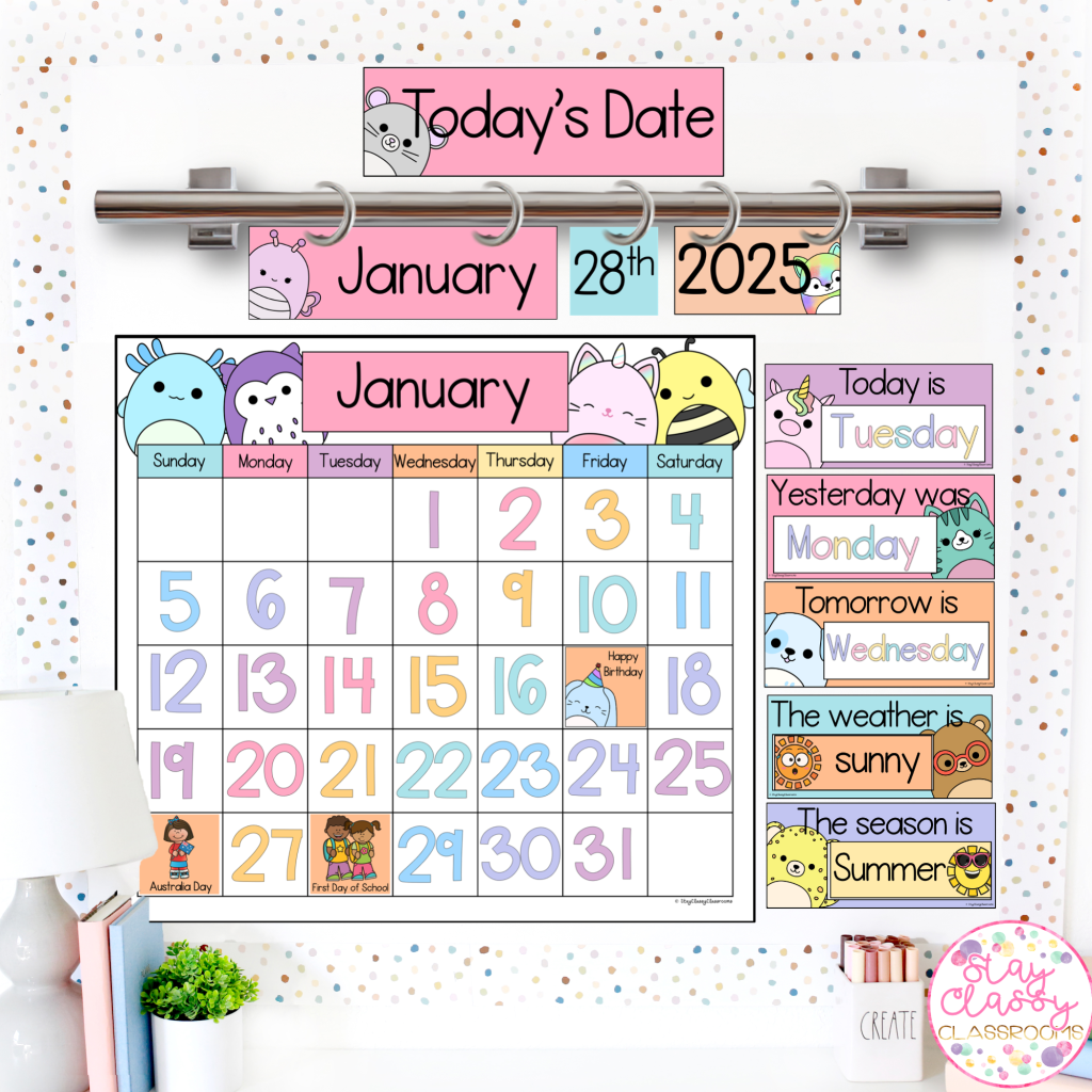 Classroom Calendar, Weather Display & Flip Calendar | Editable ...