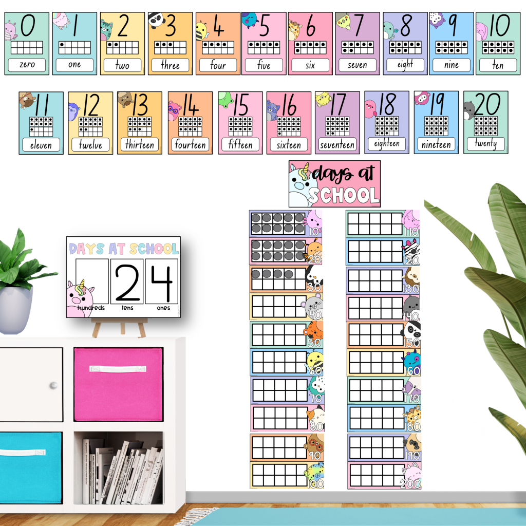 Number Posters | SQUISHIES Classroom Decor - Stay Classy Classrooms