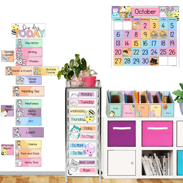 Editable Visual Timetable Cards | SQUISHIES - Stay Classy Classrooms