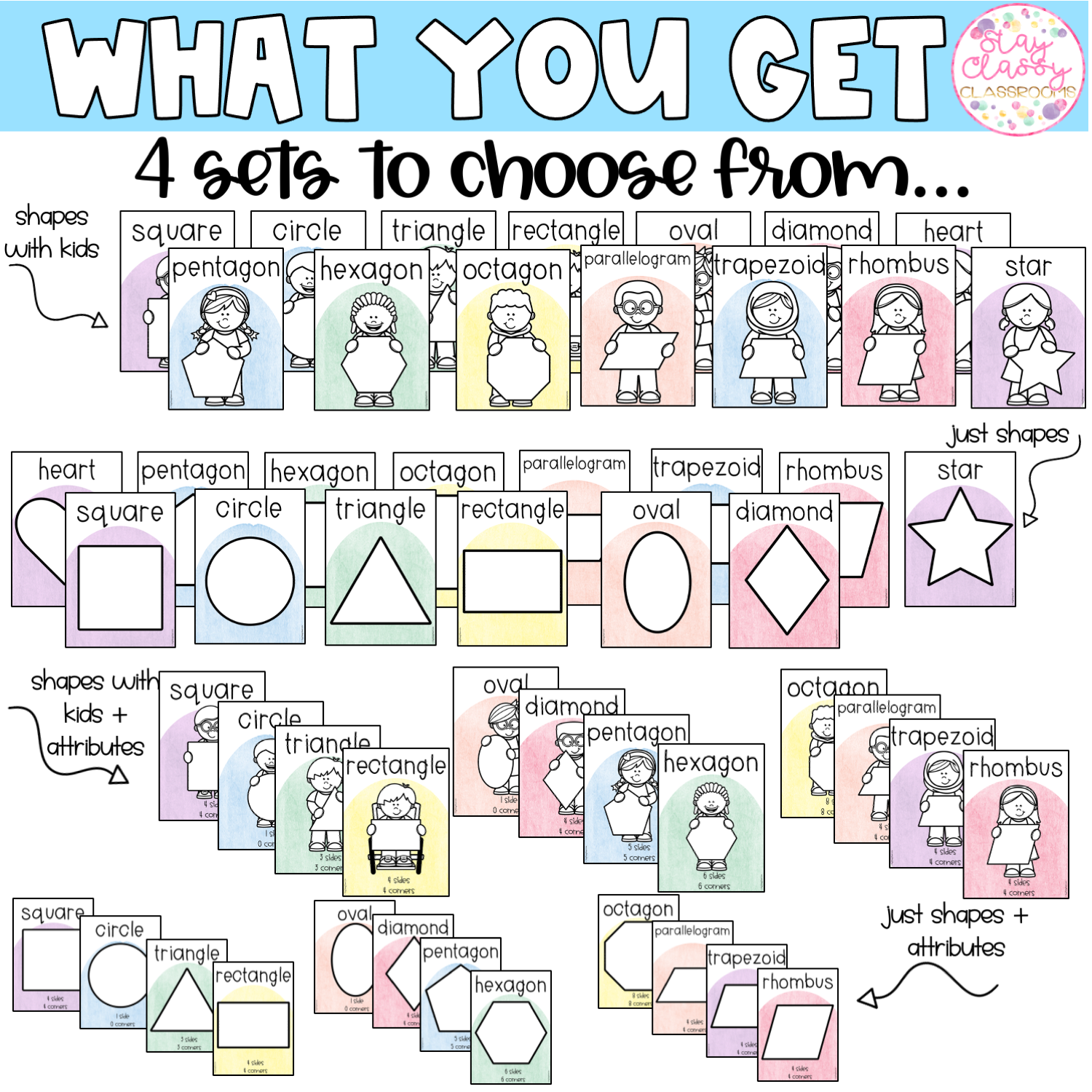 WATERCOLOUR SEA CREATURES 2D Shape Posters | Classroom Decor | Pastel ...