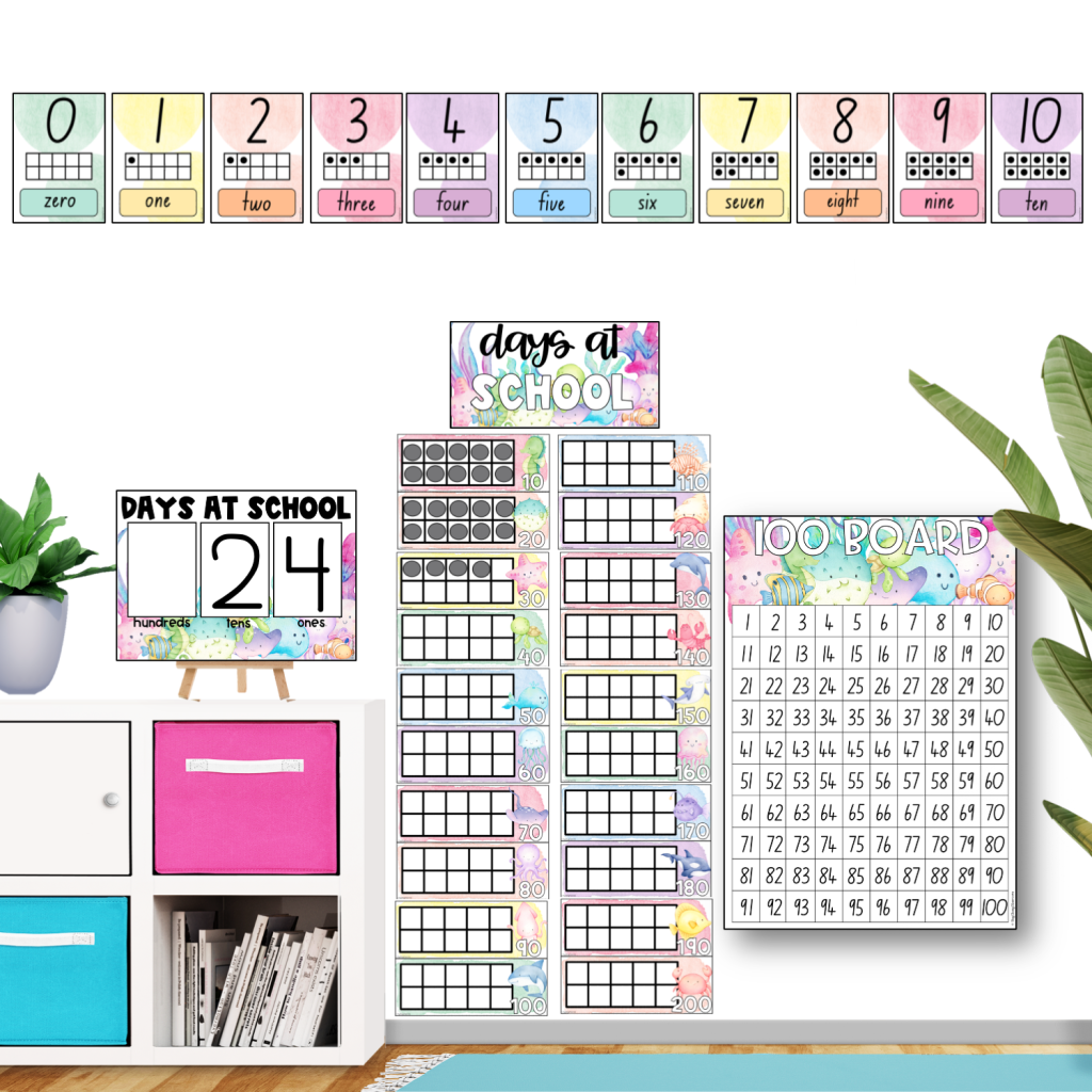 100 & 120 Board Posters | Watercolour Sea Creatures - Stay Classy ...