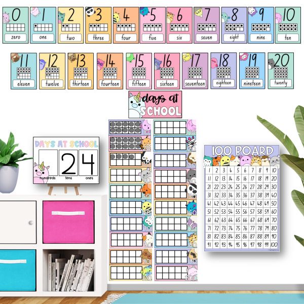 100 & 120 Board Posters | Squishies - Stay Classy Classrooms