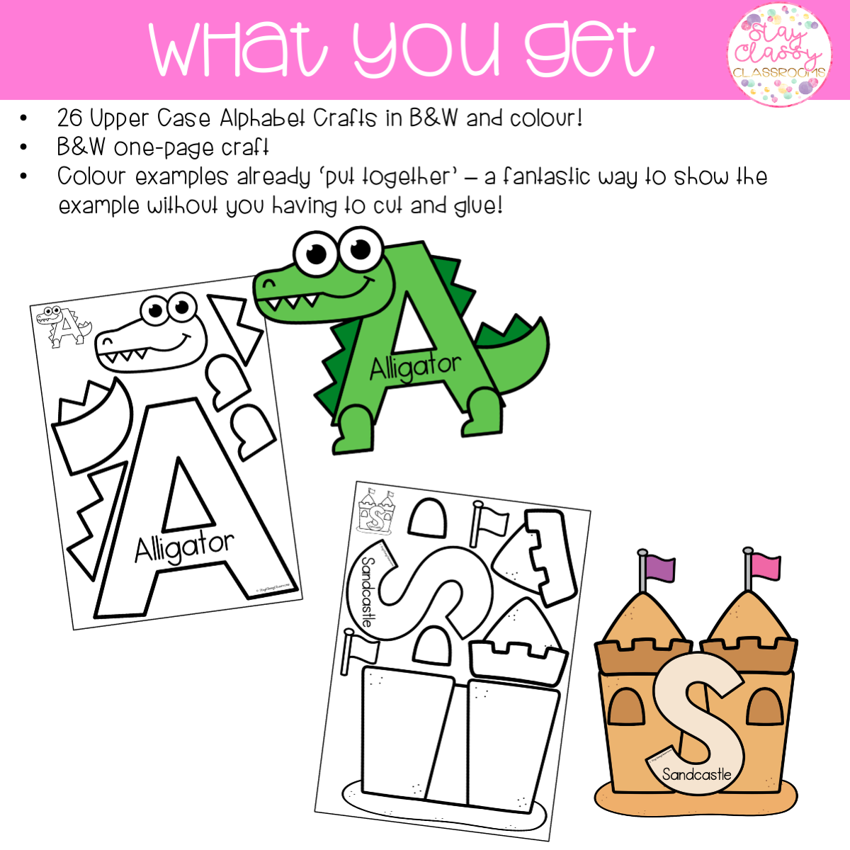 Alphabet Letter Crafts | Upper Case - Stay Classy Classrooms