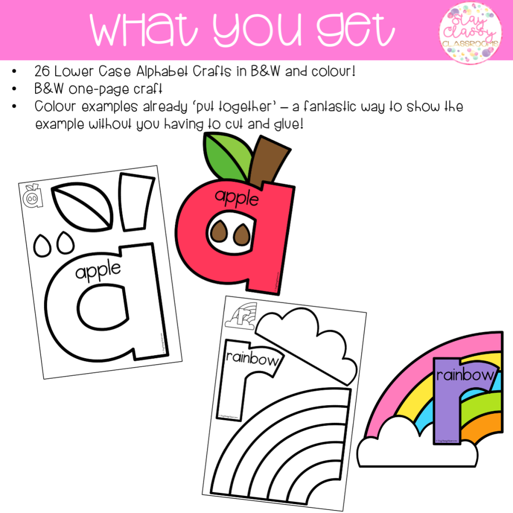 Alphabet Letter Crafts | Lower Case - Stay Classy Classrooms