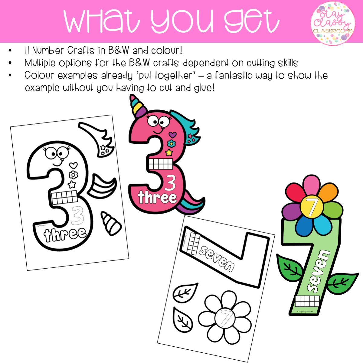 Number Crafts | 0-10 - Stay Classy Classrooms