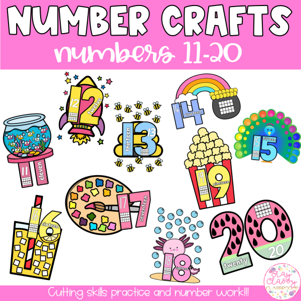 Number Crafts | 11-20 - Stay Classy Classrooms