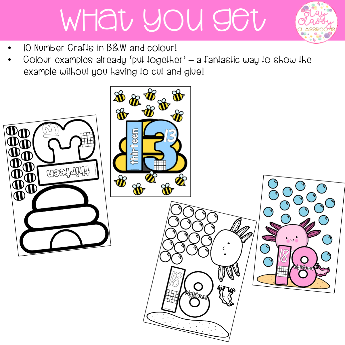 Number Crafts | 11-20 - Stay Classy Classrooms