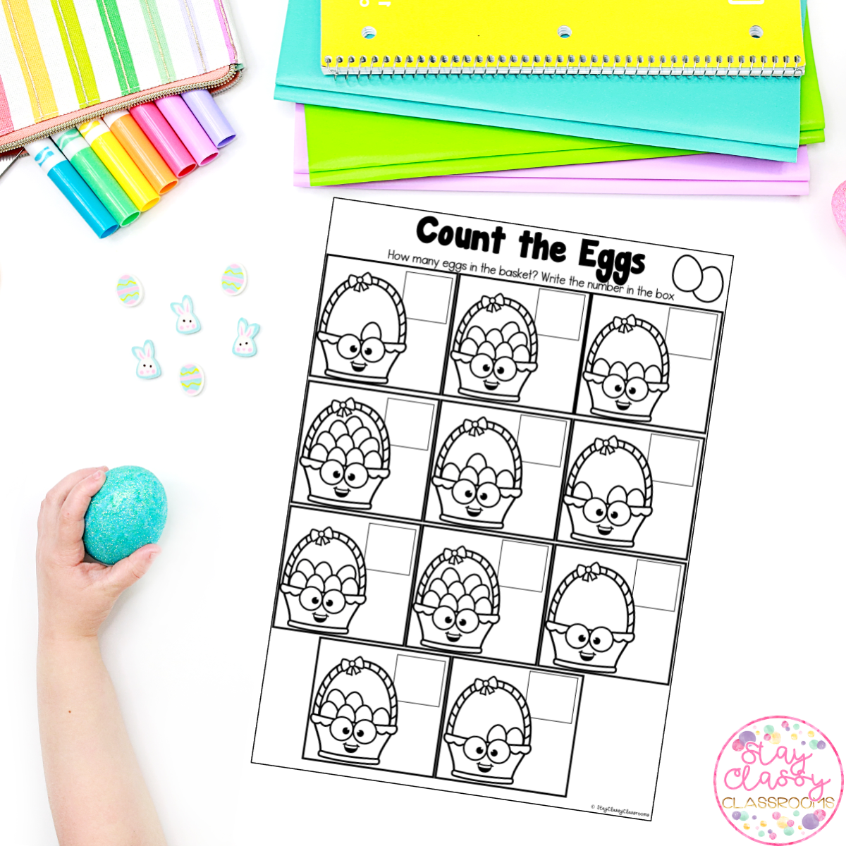 Easter Counting Printables | 0-10 - Stay Classy Classrooms