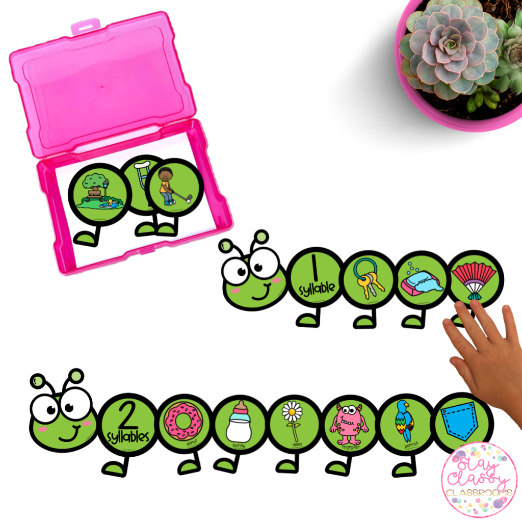 Syllable Caterpillars | Phonological Awareness Activity - Stay Classy ...