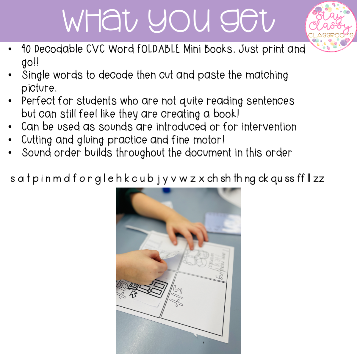 Reading CVC Words | Foldable Mini Books - Stay Classy Classrooms