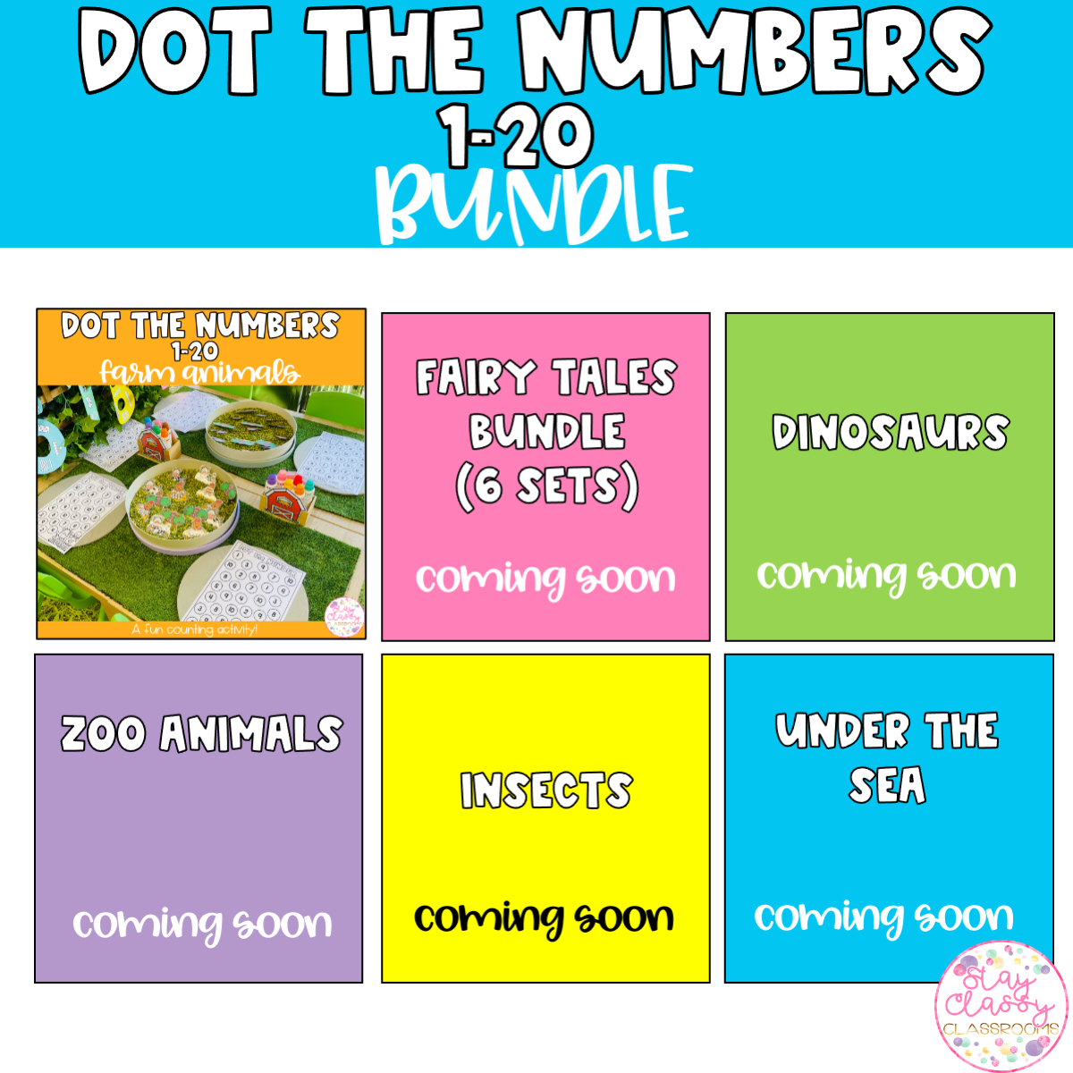 Dot the Number 1-20 | BUNDLE - Stay Classy Classrooms