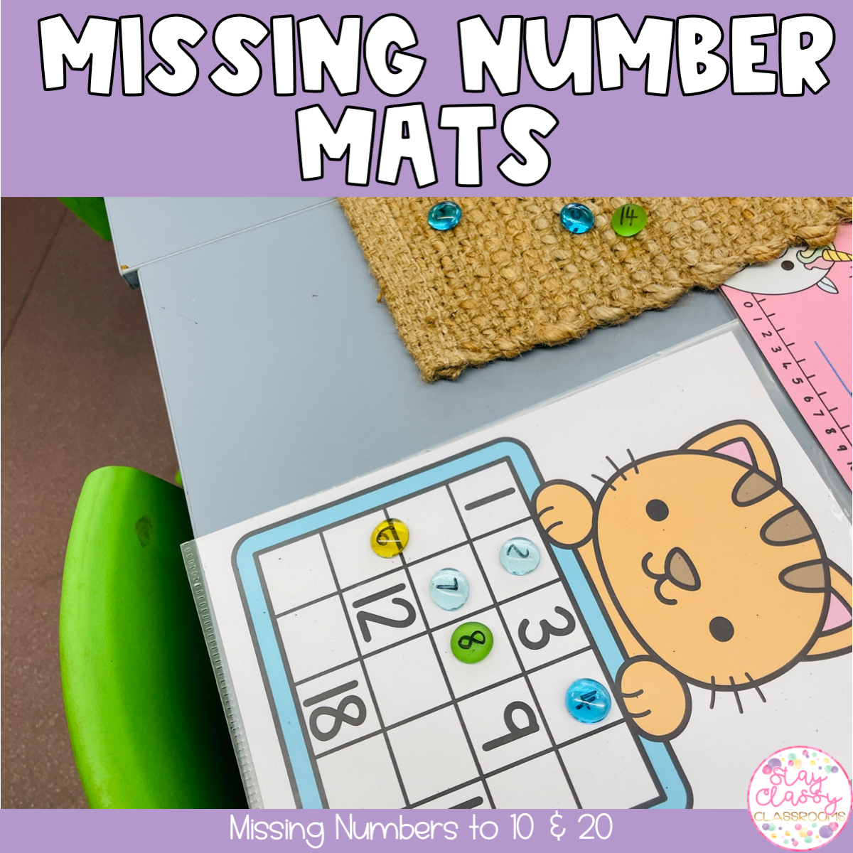 Missing Number Mats | Numbers to 10 & 20 - Stay Classy Classrooms