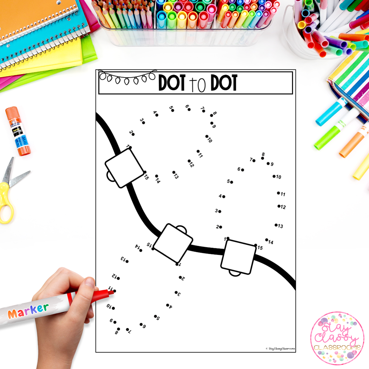 Christmas Dot to Dot | Numbers to 25 - Stay Classy Classrooms