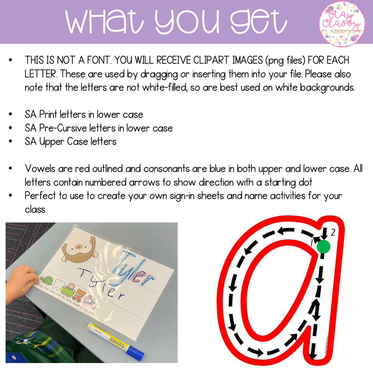 Tracing Letters CLIPART - SOUTH AUSTRALIAN Fonts - Stay Classy Classrooms
