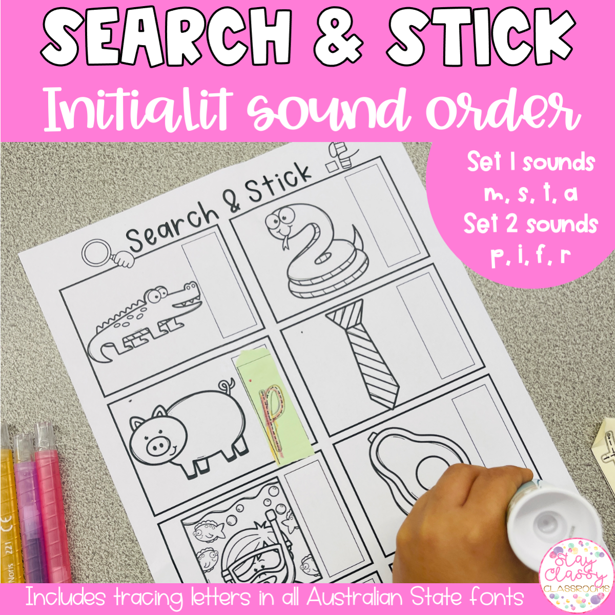 Search and Stick - Beginning Sounds | InitiaLit Set 1 and 2 - Stay ...